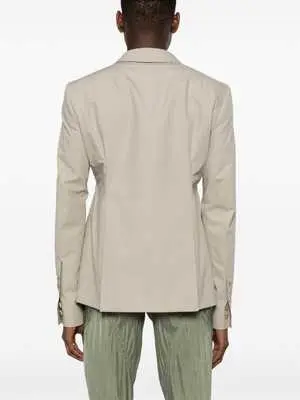 Rick Owens Single-breasted Poplin Blazer
