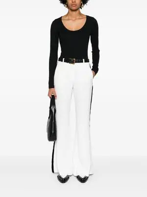 TOTEME Classic Ribbed Long Sleeve Top - Black
