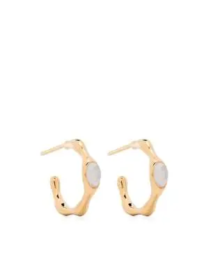 MISSOMA Magma Rainbow Moonstone Hoop Earrings - Gold