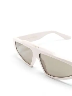 Gucci Geometric-frame Sunglasses - White