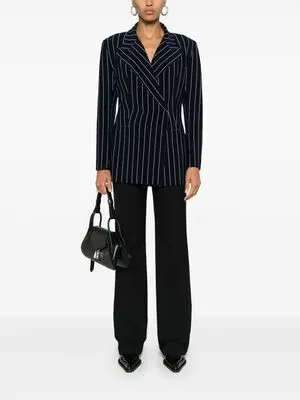Norma Kamali Pinstripe Double-breasted Blazer