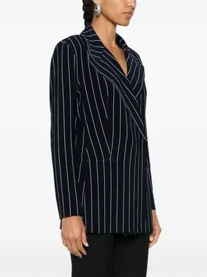 Norma Kamali Pinstripe Double-breasted Blazer