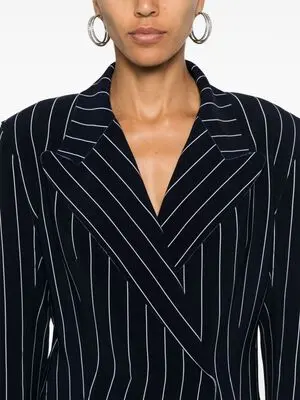 Norma Kamali Pinstripe Double-breasted Blazer
