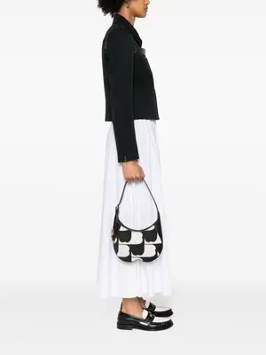Burberry Monogram Pattern Shoulder Bag - Black
