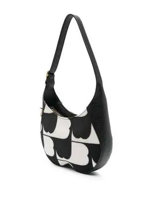 Burberry Monogram Pattern Shoulder Bag - Black