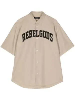Undercover Embroidered-motif Poplin Shirt