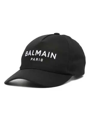 Balmain Logo Embroidery Baseball Cap - Noir/blanc