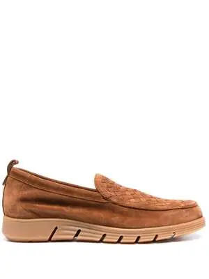 Etro Interwoven-panel Leather Loafers