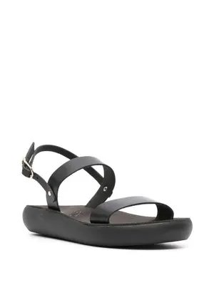 ANCIENT GREEK SANDALS Clio Leather Sandals - Black