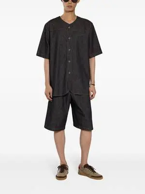 Dolce & Gabbana Logo-embroidered Denim Shirt