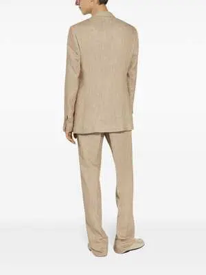 Dolce & Gabbana Single-breasted Linen Blazer - Neutrals
