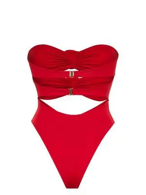 LA REVECHE Vesna Cut-out Swimsuit - Red