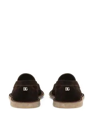 Dolce & Gabbana Suede Loafers - Brown