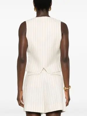 Zimmermann Pinstriped Herringbone Waistcoat - Neutrals