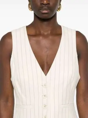 Zimmermann Pinstriped Herringbone Waistcoat - Neutrals