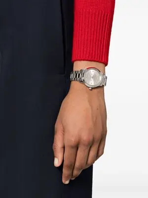 Gucci G-timeless Stainless Steel Watch With Bee Motif - Silver