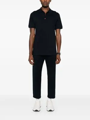 Kiton Piqué-weave Polo Shirt - Blue