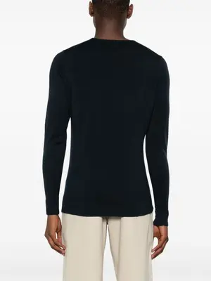 Sunspel Fine-knit Merino Jumper - Blue