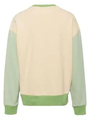 CAFÉ KITSUNÉ Colour-block Cotton Sweatshirt