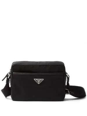 Prada Logo-plaque Messenger Bag - Black