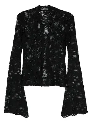 MANURI Sally Lace Blouse - Black