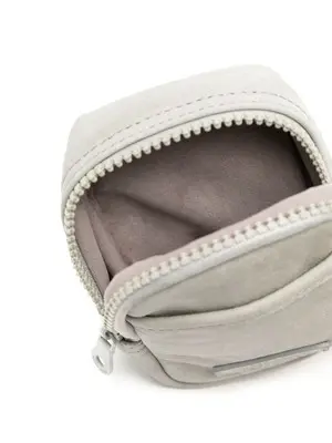 PRIVATE STOCK LABS Kew Zip Leather Pouch - Grey