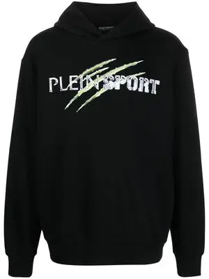 PLEIN SPORT Chrome Scratch Edition Hoodie - Black