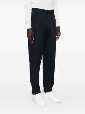 Closed Tapered-leg Twill Trousers