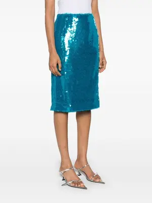 16Arlington Delta Sequin Midi Skirt - Blue