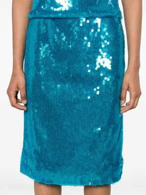 16Arlington Delta Sequin Midi Skirt - Blue