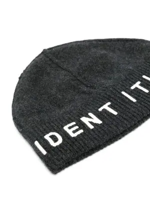 Random Identities Embroidered-logo Brushed Beanie