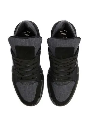 GIUSEPPE ZANOTTI Talon Logo-patch Sneakers - Black