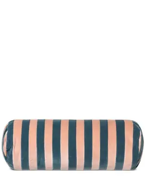 CHRISTINA LUNDSTEEN Bolster Stripe Velvet Cushion - Pink