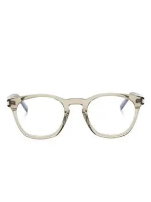 Saint Laurent Sl 28 Square-frame Glasses - Brown