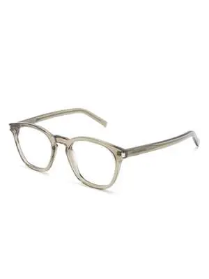 Saint Laurent Sl 28 Square-frame Glasses - Brown