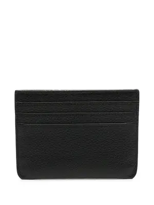 Marni Logo-embroidered Leather Card Holder - Black