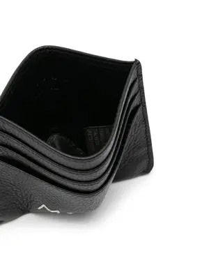Marni Logo-embroidered Leather Card Holder - Black