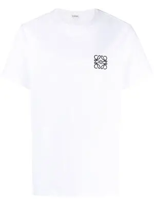 Loewe Cotton Embroidered-logo T-shirt - White