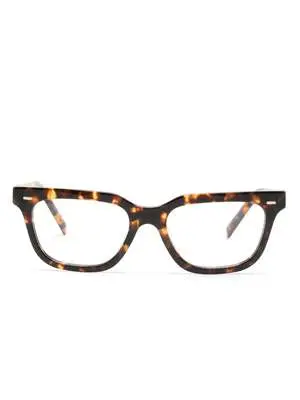 Miu Miu Rectangle-frame Glasses - Brown