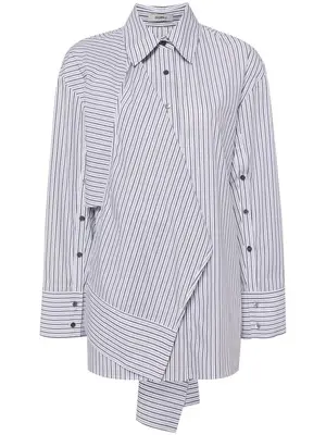 Goen.j Stripe-print Cotton Shirt