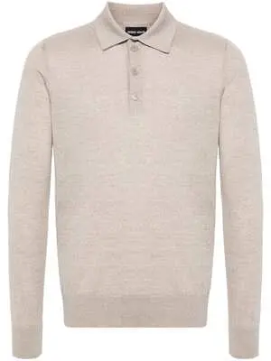 Giorgio Armani Long-sleeve Wool Polo Shirt