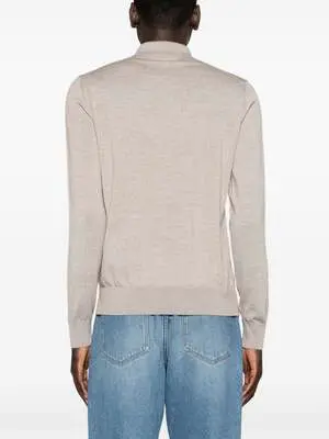 Giorgio Armani Long-sleeve Wool Polo Shirt