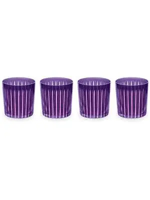 L'Objet Prism Highball Glasses - Purple