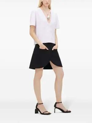 COURREGES Logo-appliqué Cropped T-shirt - Pink