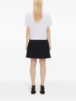 COURREGES Logo-appliqué Cropped T-shirt - Pink