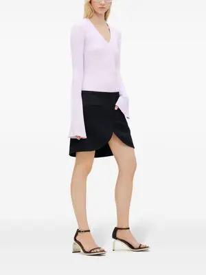 COURREGES V-neck Ribbed Jumper