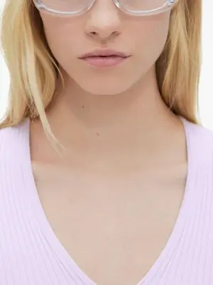 COURREGES V-neck Ribbed Jumper
