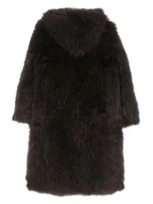 LISKA Press-stud Shearling Coat