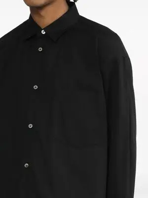 Comme Des Garçons High-low Hem Cotton Shirt