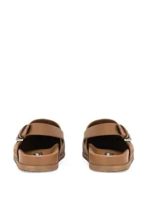 Dolce & Gabbana Logo-plaque Suede Mules